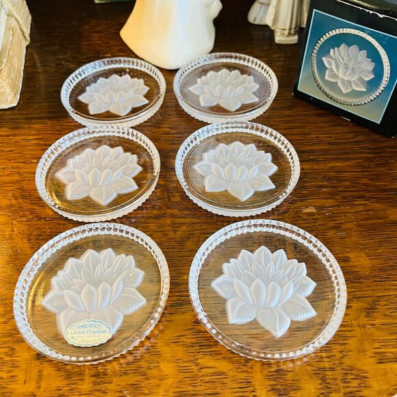 Vintage | Dining | Set Of 6 Crystal Coasters From West Germany Vintage ...